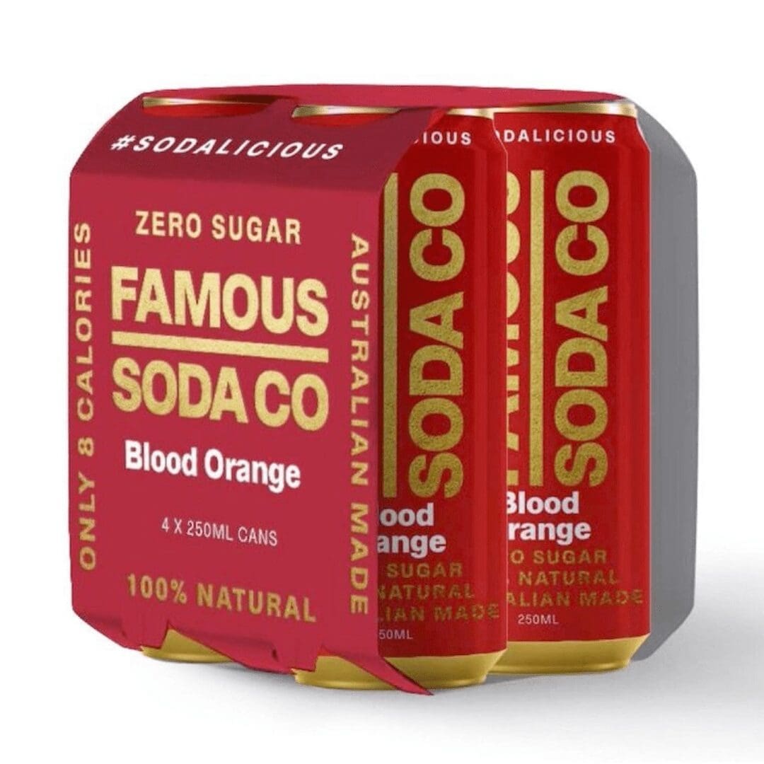 FAMOUS SODA CO SUGAR FREE BLOOD ORANGE SODA - Zone Fresh