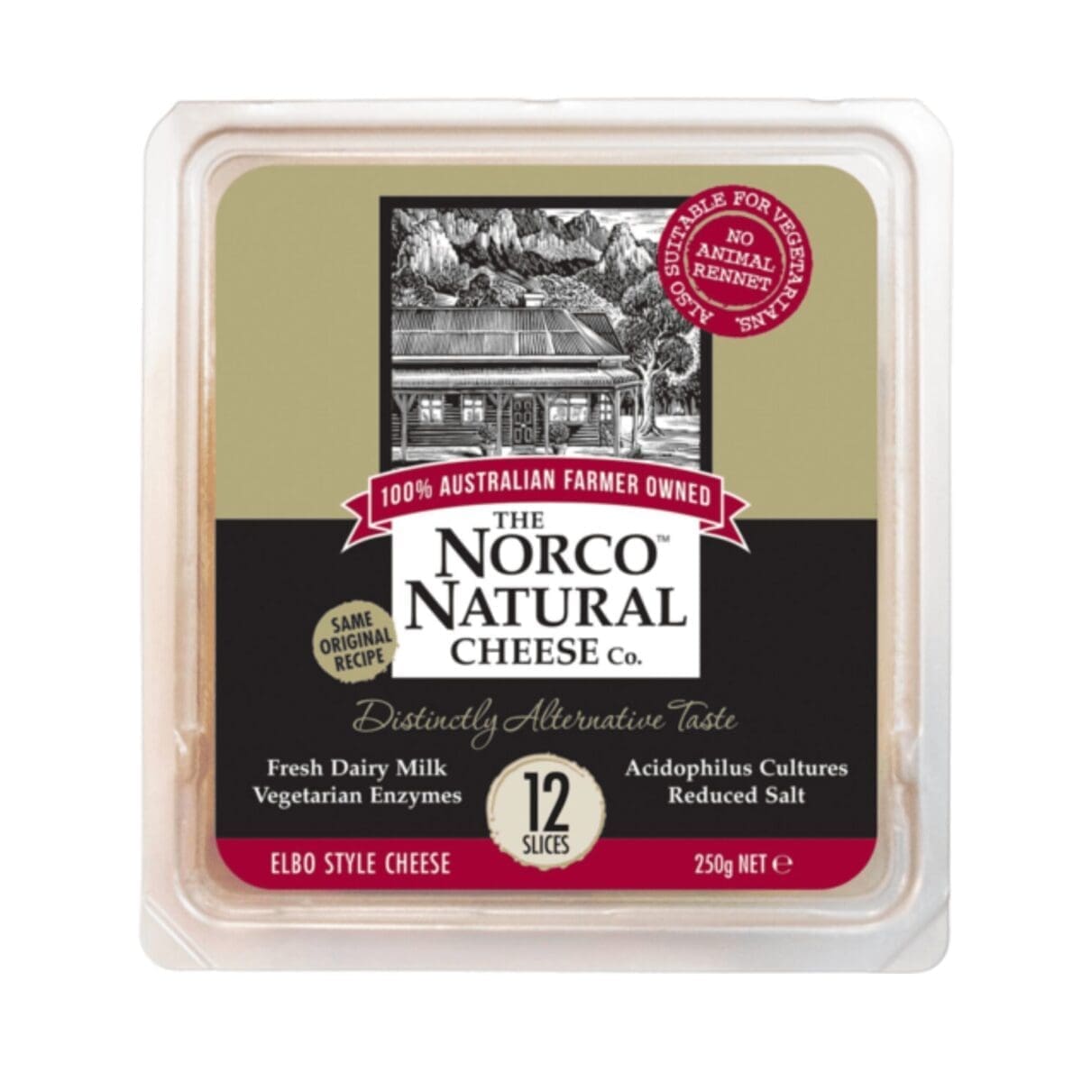 NORCO NATURAL CHEESE ORIGINAL NIMBIN RECIPE SLICED - Zone Fresh